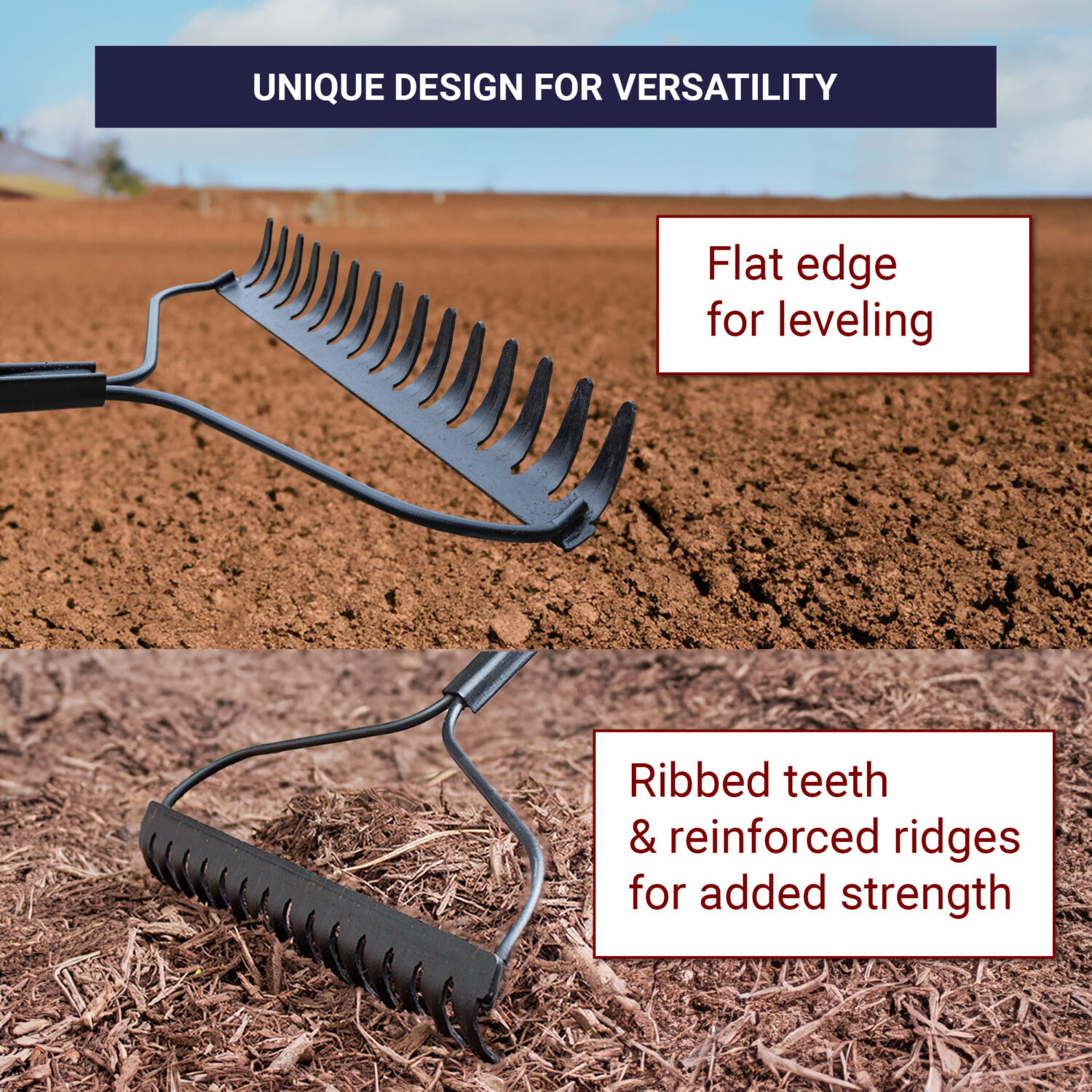 16" Bow Rake with Fiberglass Handle - Bully Tools, Inc.