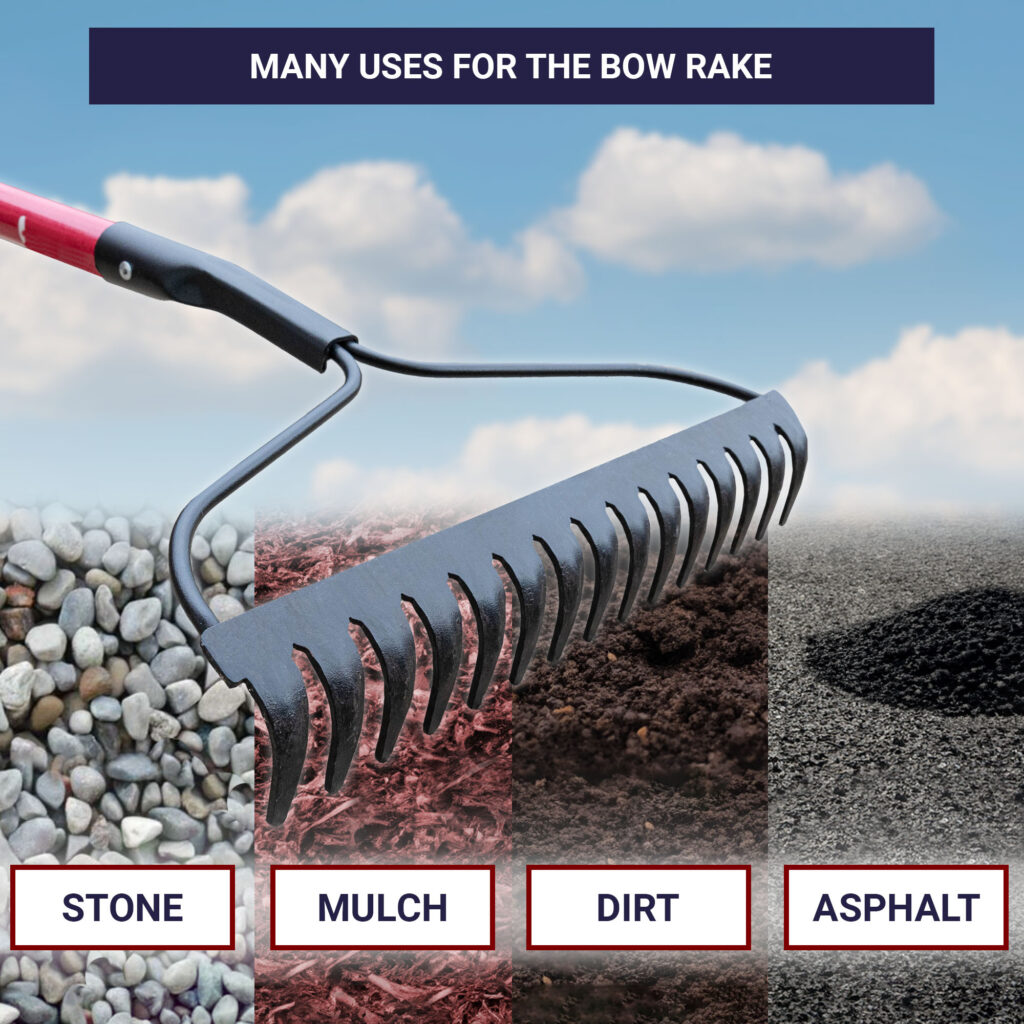 16" Bow Rake with Fiberglass Handle - Bully Tools, Inc.